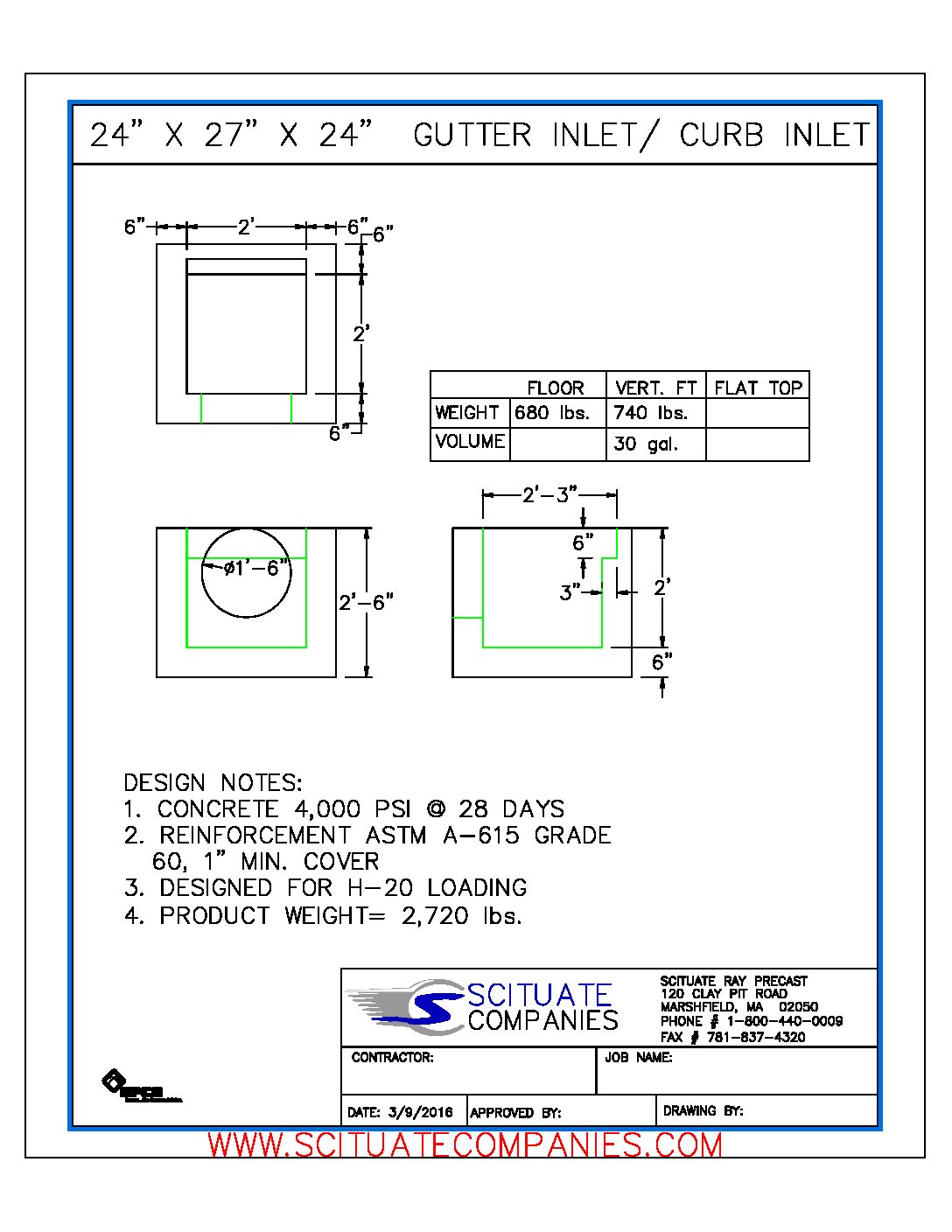 Manholes / Catch Basins - Scituate Concrete Products