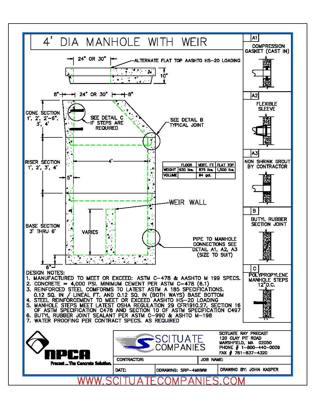 Manholes / Catch Basins - Scituate Concrete Products
